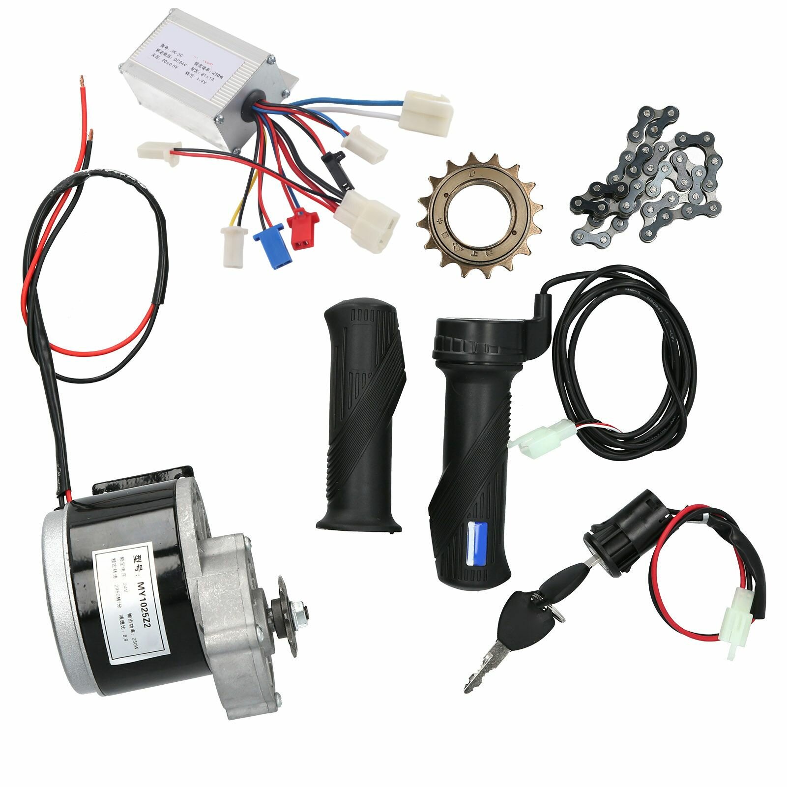 MY1025Z2 DIY Набор щеточных двигателей Электрический комплект для переоборудования для электрического велосипедного скутера 24 В 250 Вт