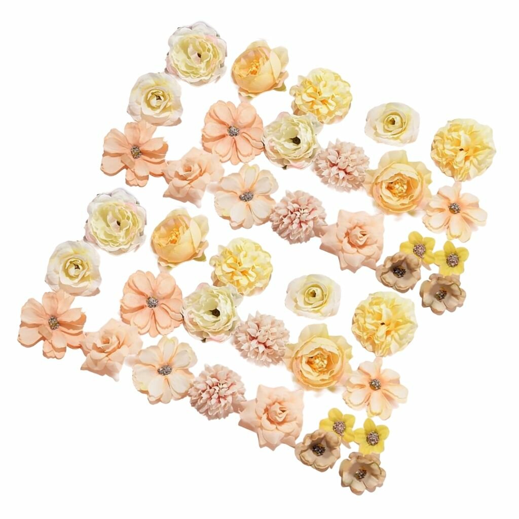40 шт. Искусственные цветы для ханьфу - шампанское
