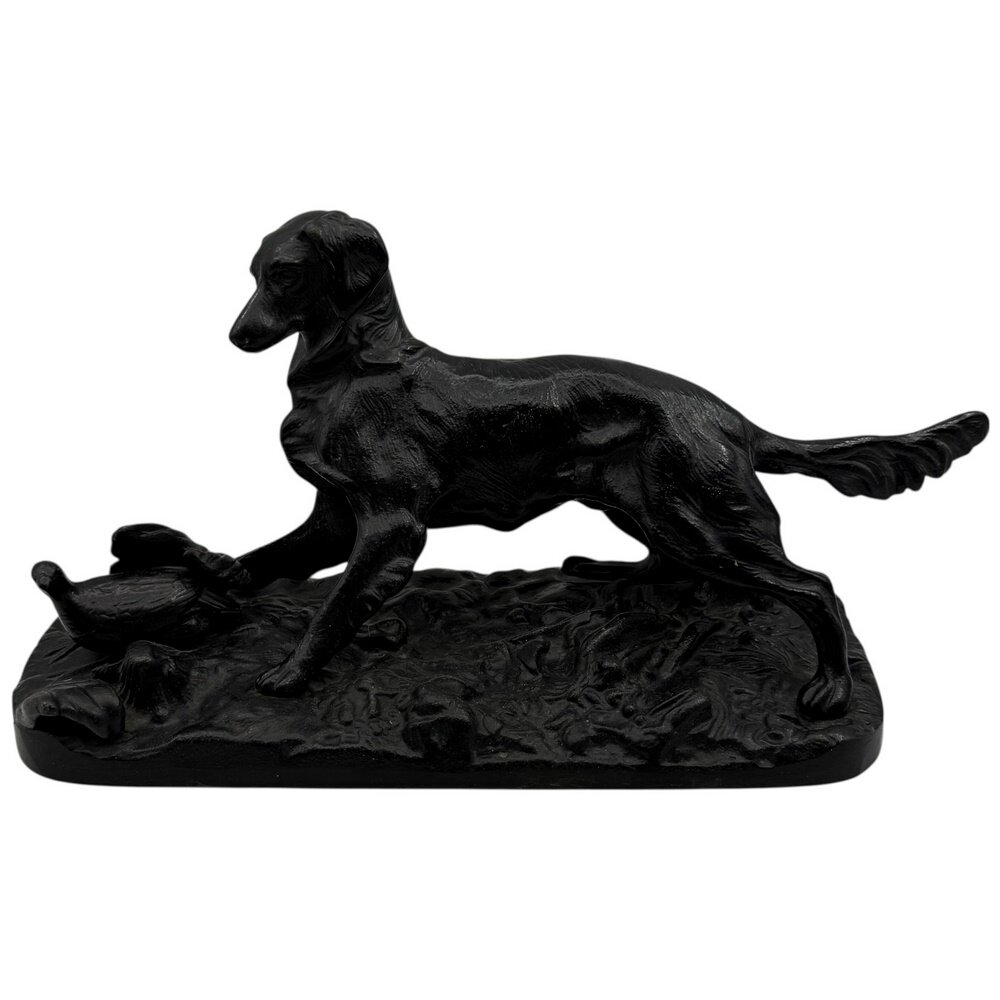 Чугунная статуэтка "Собака сеттер Сильфи на стойке" 1983 г. Автор Пьер-Жюль Мен, Касли, СССР