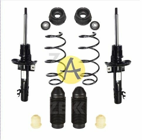 Комплект передней подвески пружины + амортизаторы + опоры с подшипниками + пыльник -отбойник на VOLKSWAGEN Polo 09- / SKODA Rapid 12-