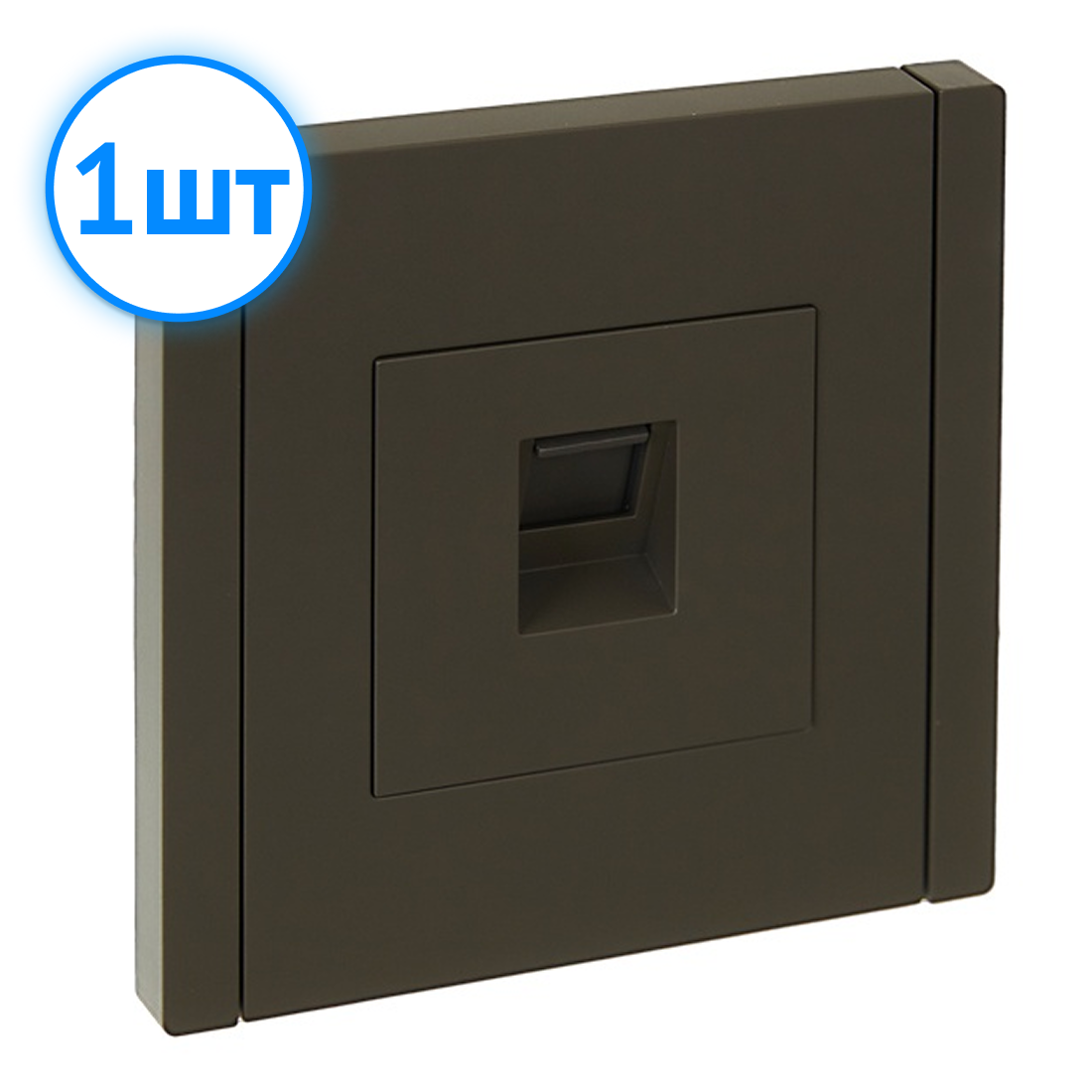 Розетка компьютерная IEK FORTE&PIANO RJ45 кат.5E FP332 серый FP-K10-1-K03
