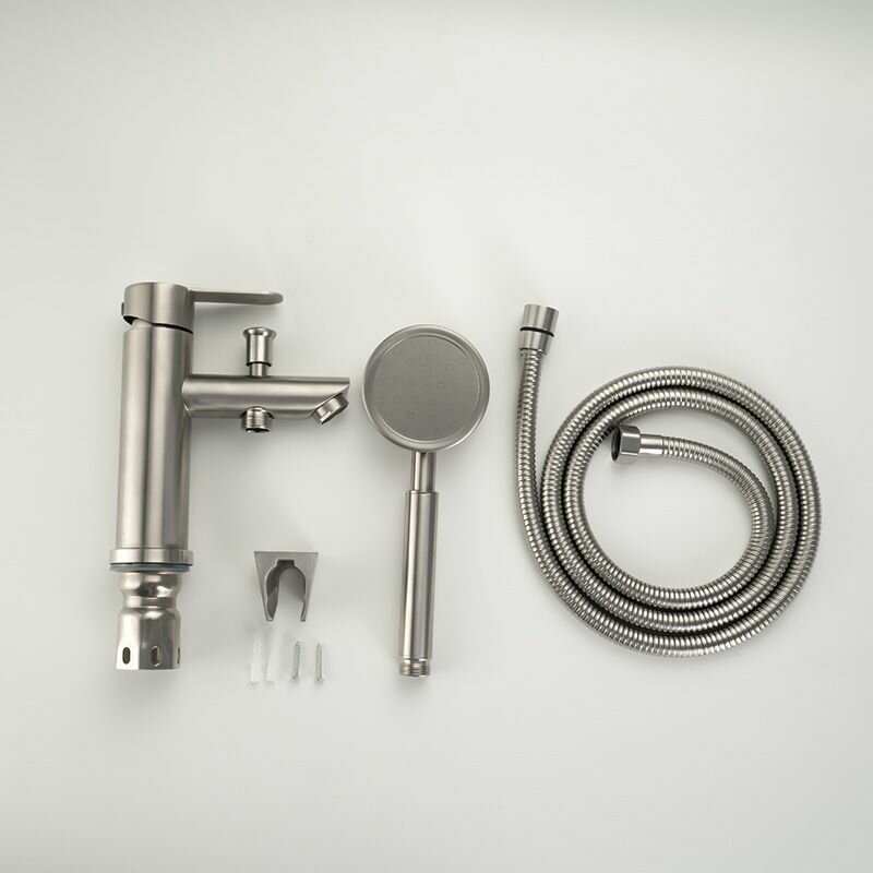 Смеситель врезной на ванну, из нержавеющей стали AISI 304