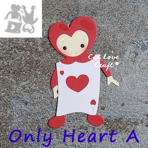 Catlove Only Heart A, Красный, Металлический штамп