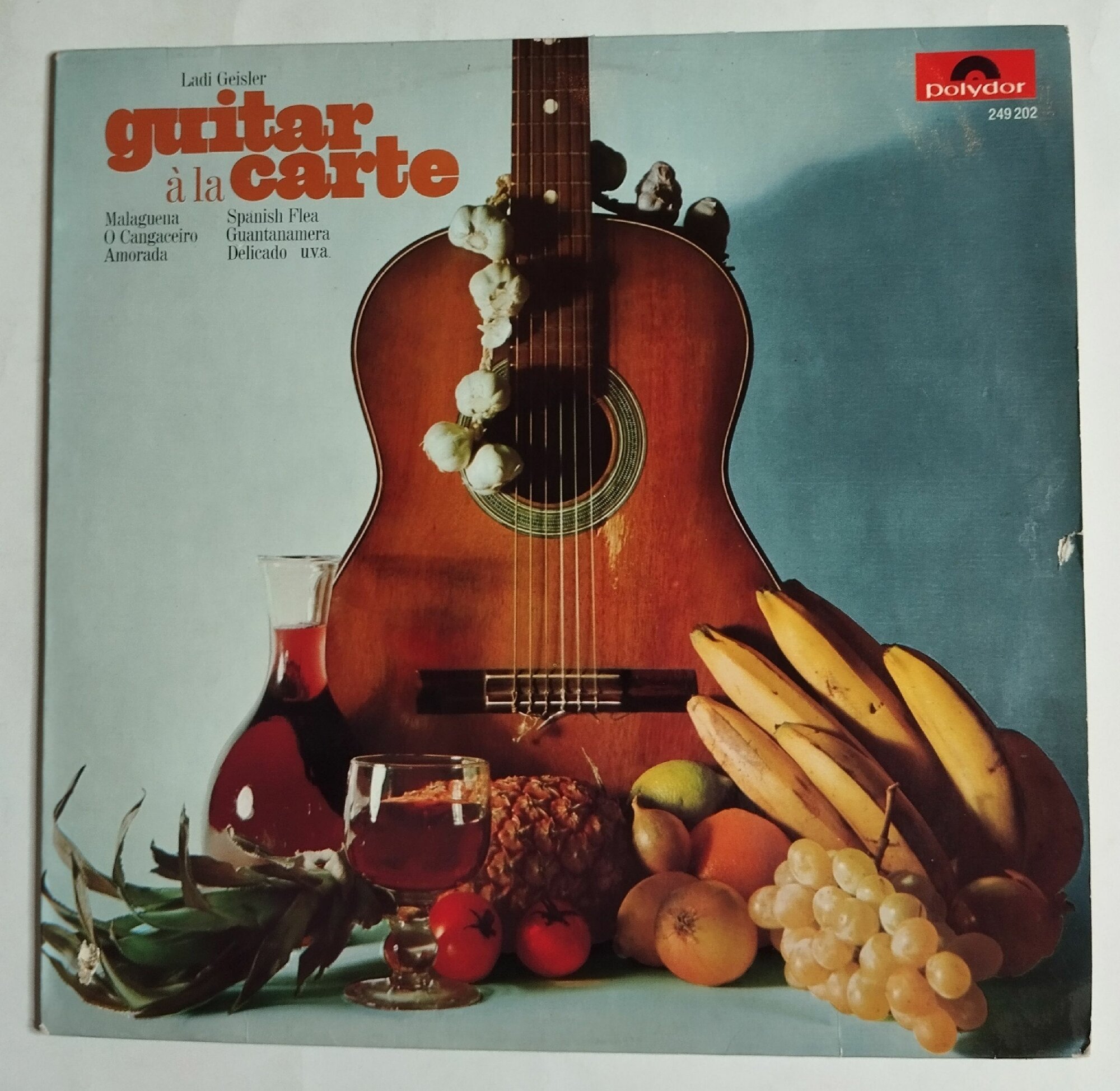 Винтажная виниловая пластинка LP Ladi Geisler Guitar A La Carte Классическая Гитара (UK 1967)