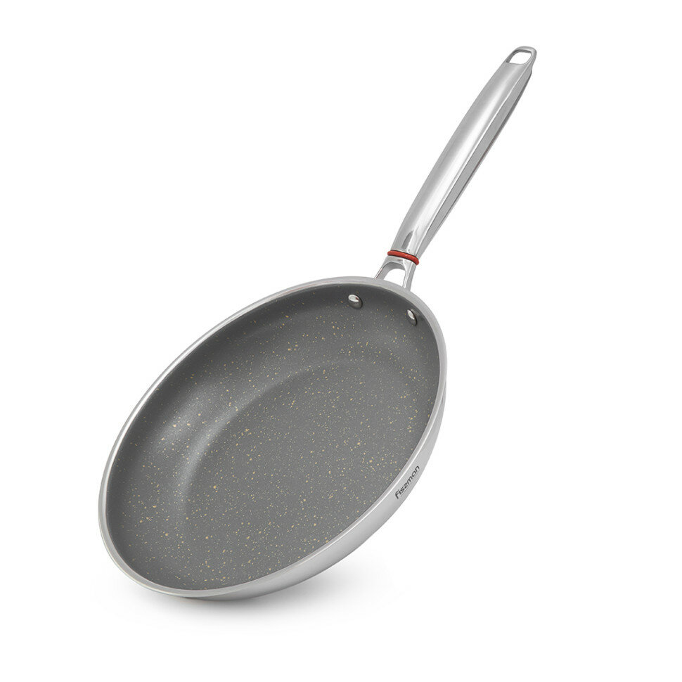 5516 FISSMAN Сковорода для жарки CHEF PRO 26x4,5см (нерж. сталь с антипригарным покрытием Pfluon Constant) Ручка-нерж. сталь; Индукция