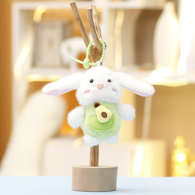 Super soft plush bunny toy with keychain for kids and collectors
