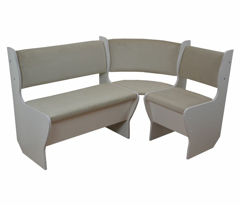 Диван угловой Алёнка-5 Белый/форест 04