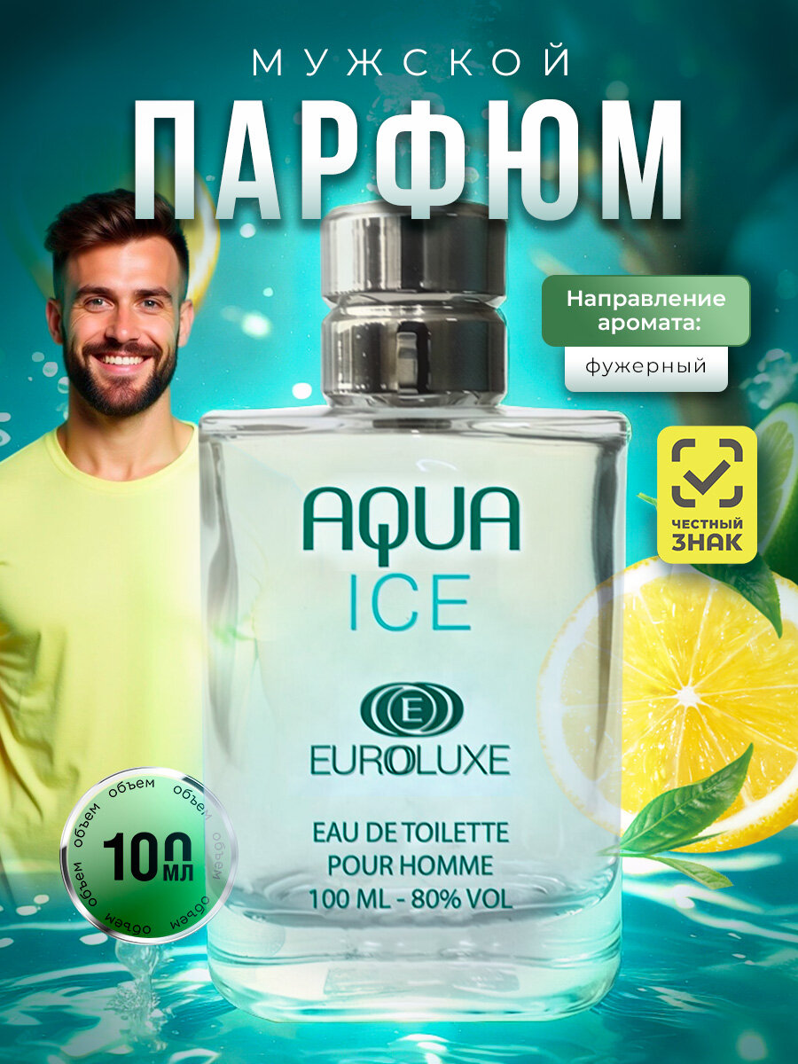 Euroluxe Туалетная вода мужская Aqua Ice 100мл