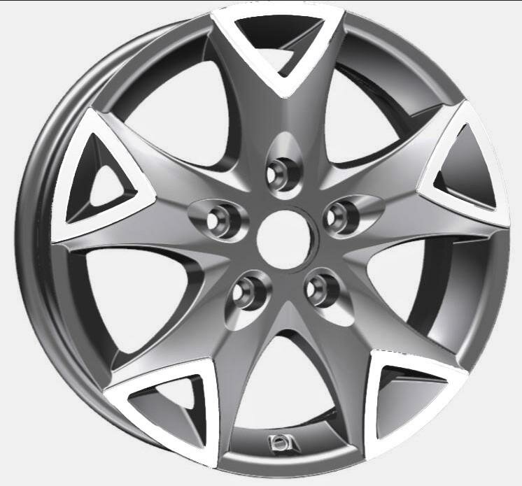 Диск автомобильный литой Carwel Конго 1615 16x6.5 5x130 et50 dia89.1 Серый с полированной лицевой частью