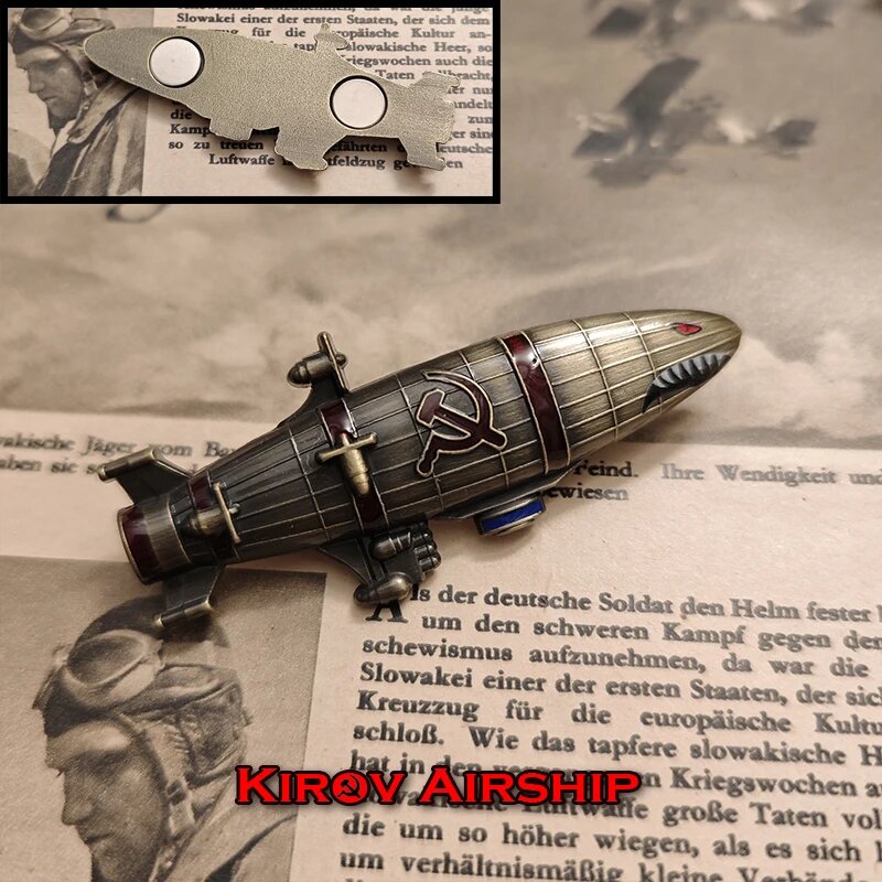 Магнитный значок "Киров Airship", СССР, бронзовый