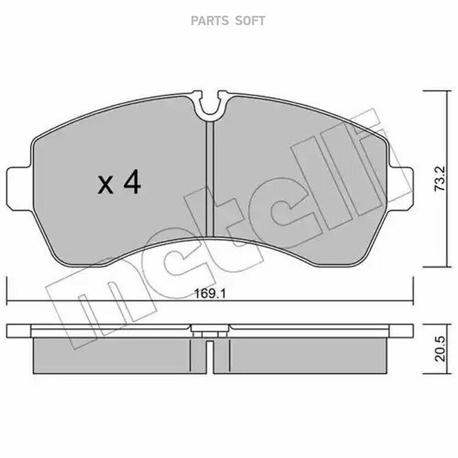 METELLI Колодки тормозные