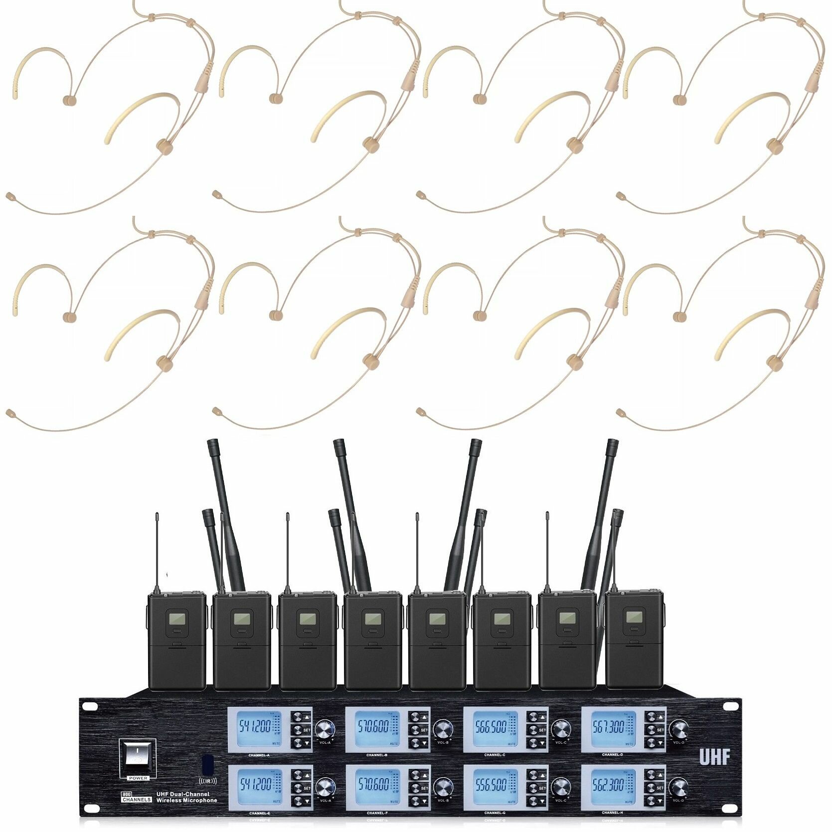 UHF 8 Головной микрофон беспроводной для выступлений
