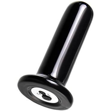 75265 Sexus Glass Стеклянный мини-вибратор 10 см, черный. Прямой с закругленным кончиком