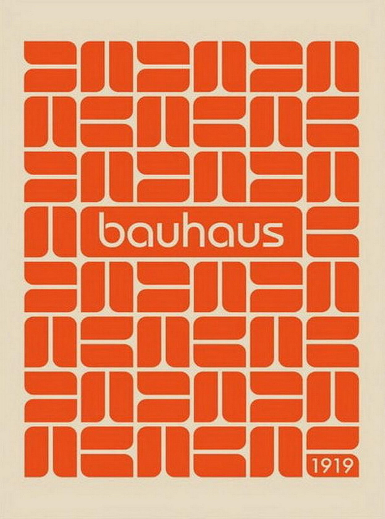 Плакат, постер Афиша в стиле Баухаус (Bauhaus) на бумаге, размер 21х30см