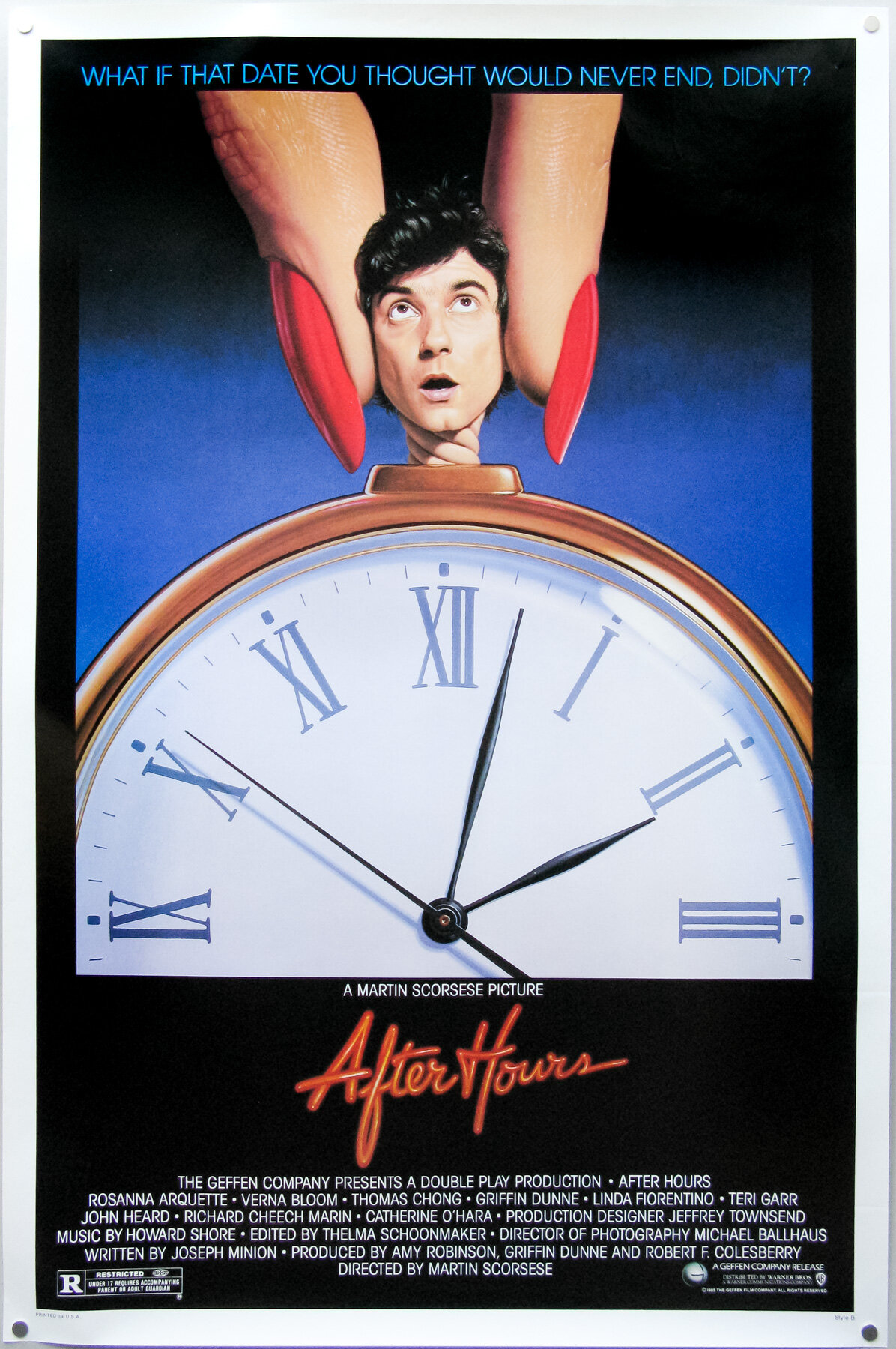 Плакат, постер После работы 1985 (After Hours) на бумаге, размер 42х60см