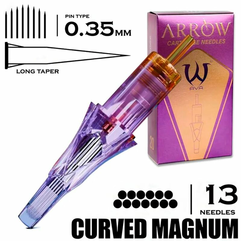 Картриджи для тату (иглы, модули) AVA Arrow 1213CM 35/13CMLT 20 шт/уп