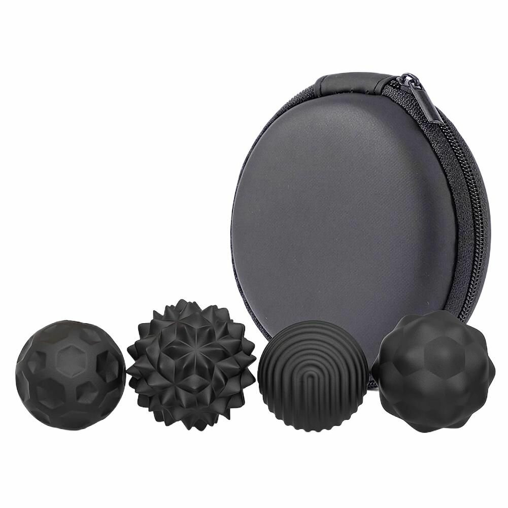 Игровой набор сенсорные тактильные фигурки антистресс,4штук в сетке / Развивающие массажные мягкие мячики / Игрушка для купания малышей