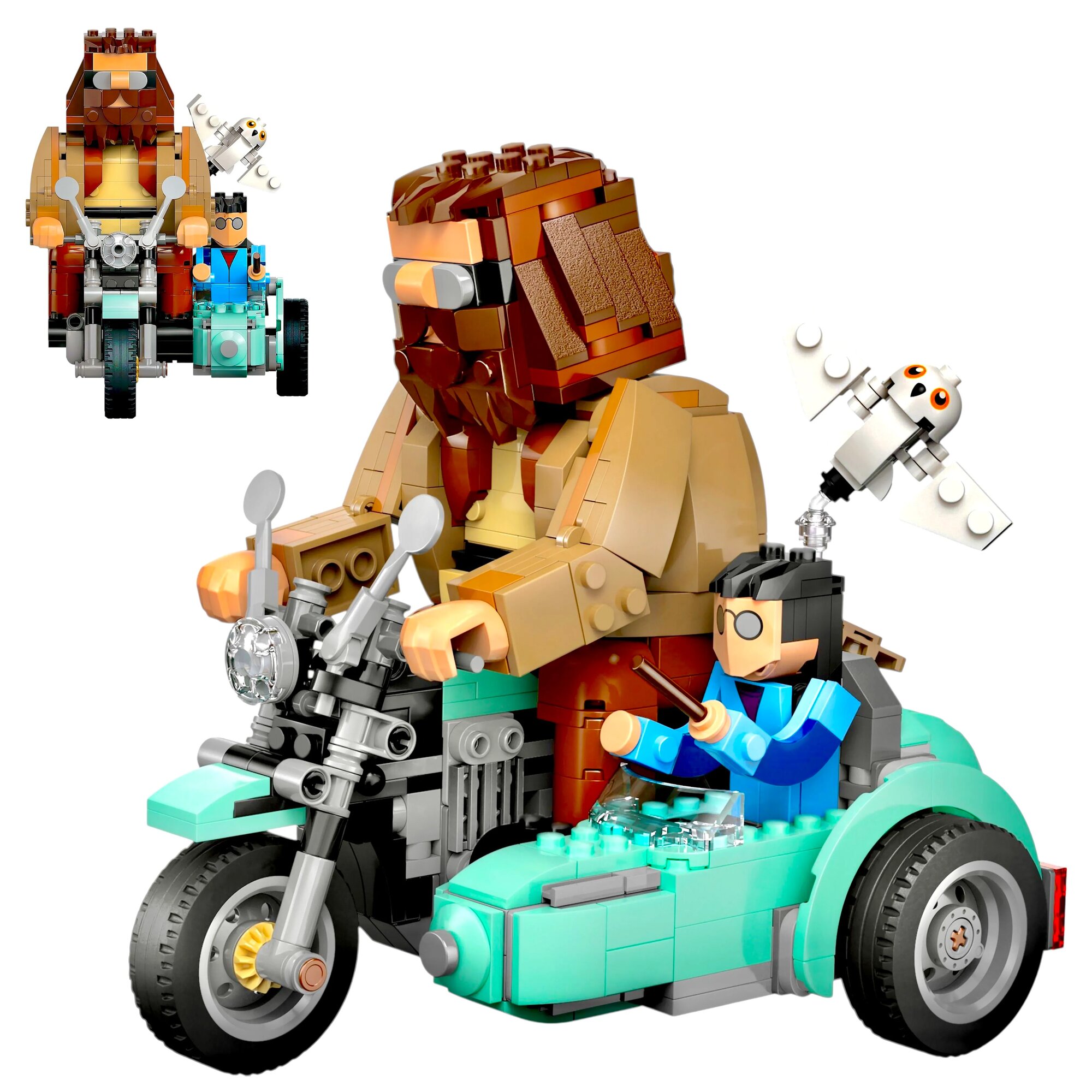 Конструктор Гарри Поттер набор "Поездка на мотоцикле" 617 детали 3 фигурок, Игрушка Justice Magician ( совместимый / хагрида и гарри / дементор подарок для мальчиков и девочек )