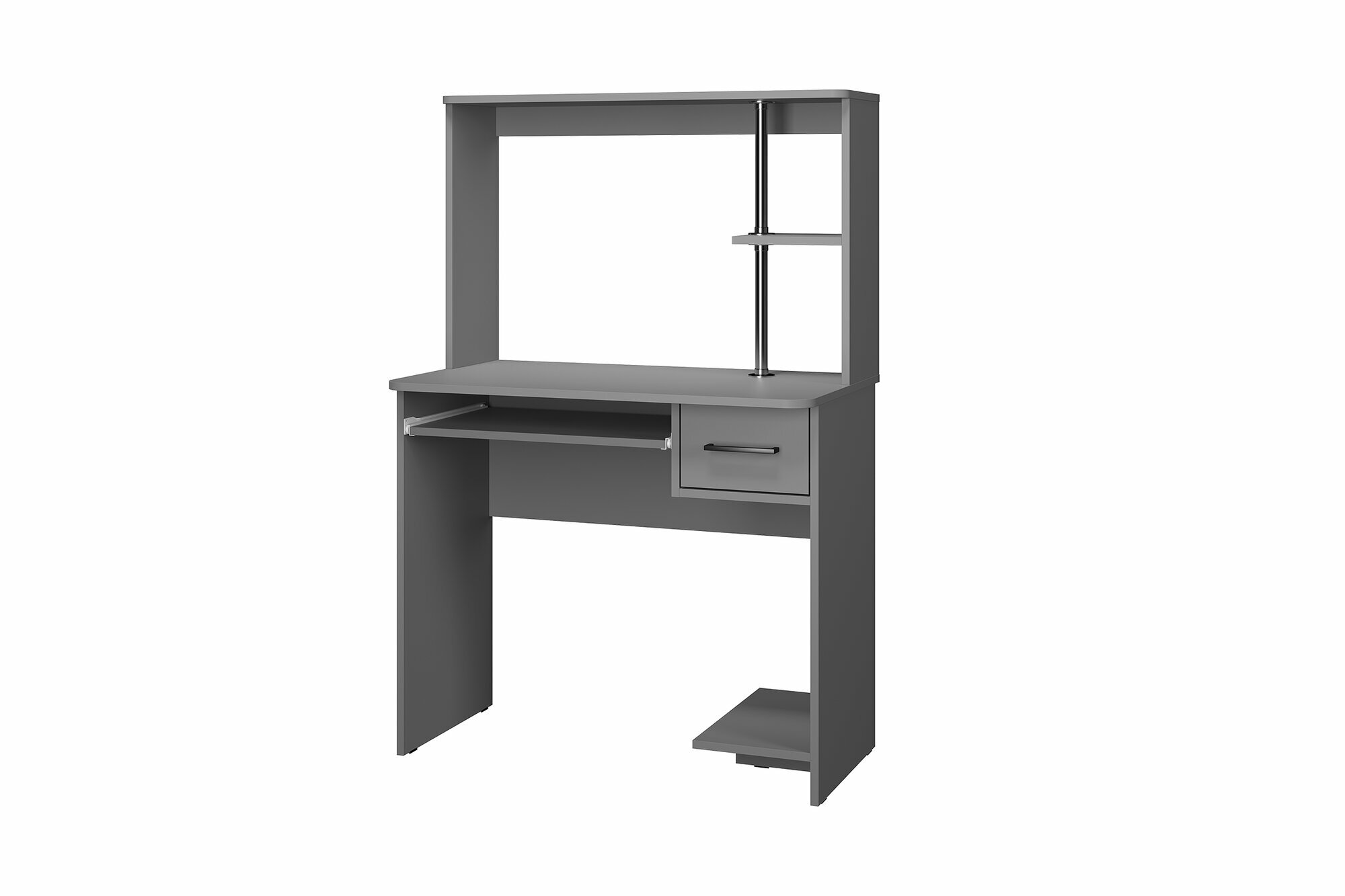 Стол компьютерный с надстройкой Нонтон Дебют, 87x50x132 см, графит