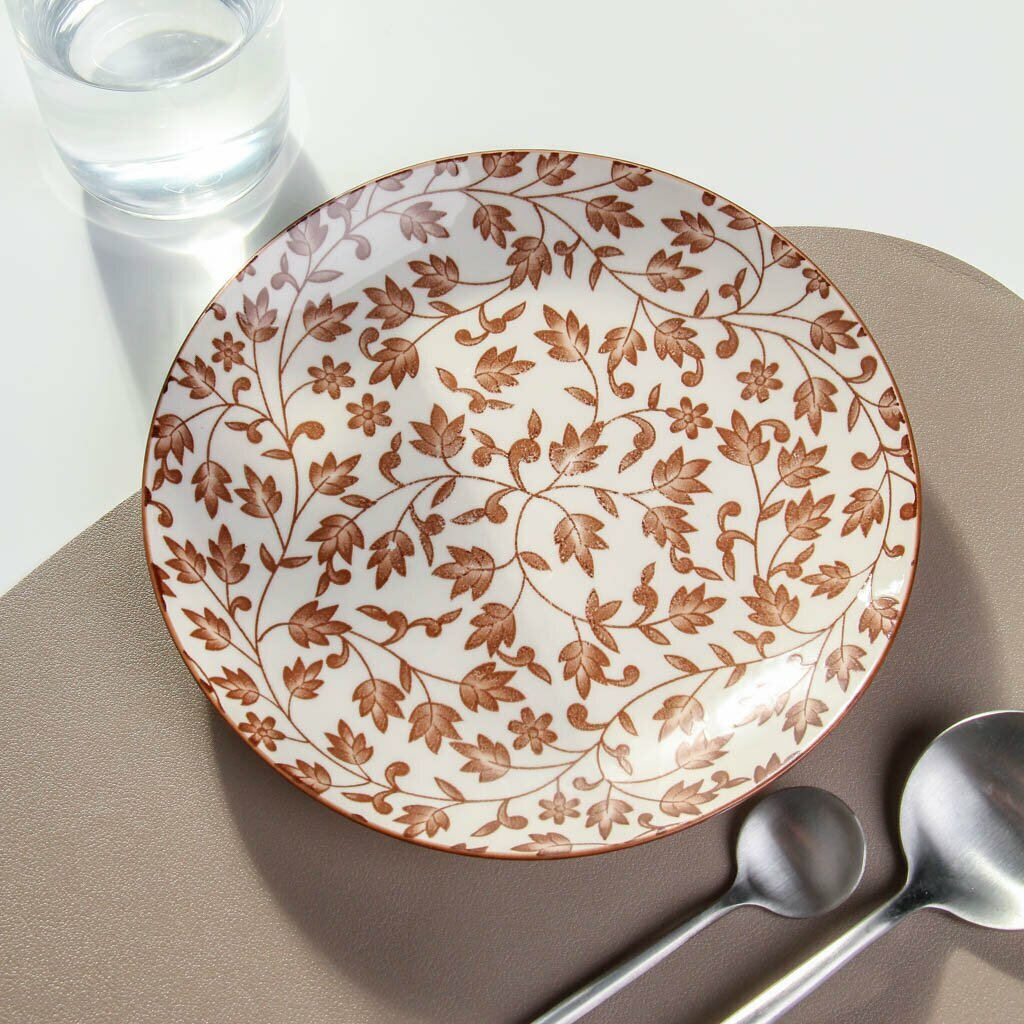 Тарелка десертная, керамика, 19.5 см, глазурь, круглая, Pollen, Daniks