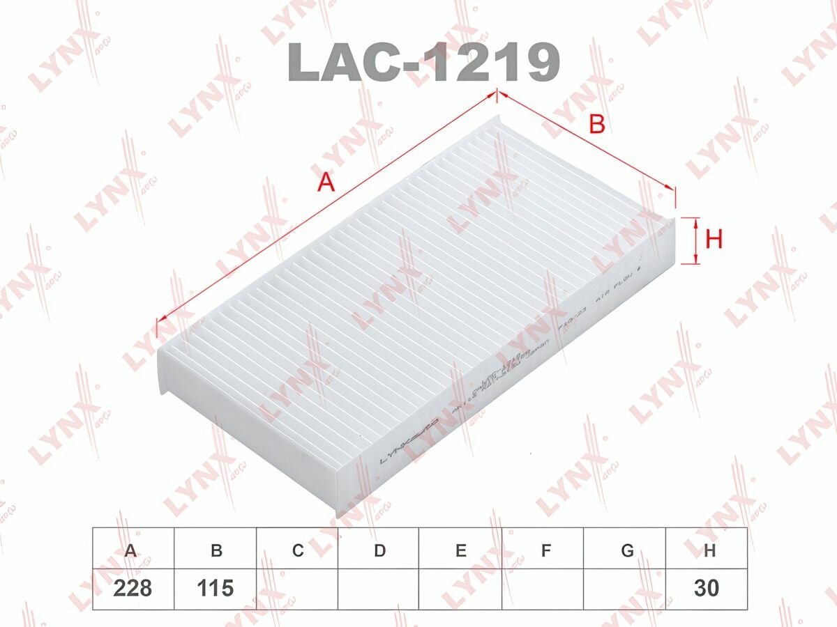 Фильтр салонный, для Крайслер Пт Крузер арт LAC1219 LYNXAUTO