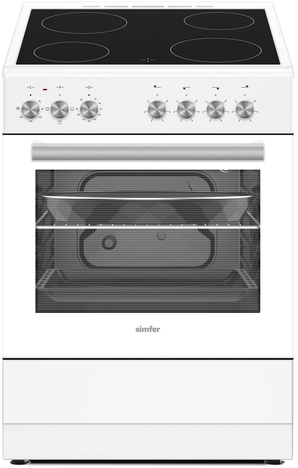 Электроплита Simfer F66VW04025 белая эмаль