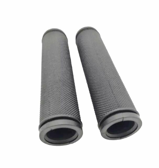 Ручки на руль 130мм "зерно", черные