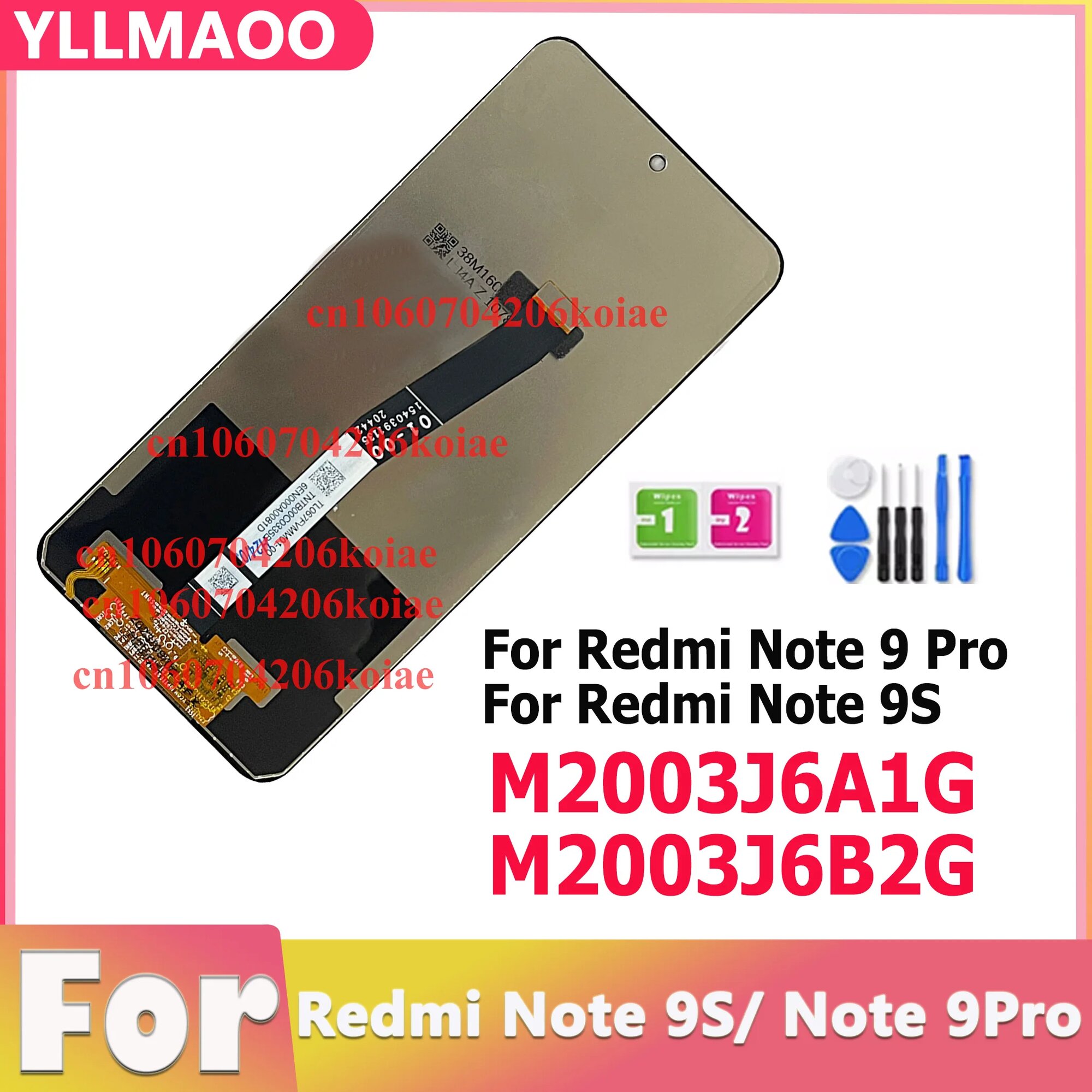 M2003J6B2G M2003J6A1G TFT-дисплей для Xiaomi Redmi Note 9 Pro ЖК-экран Orig Black NO Frame