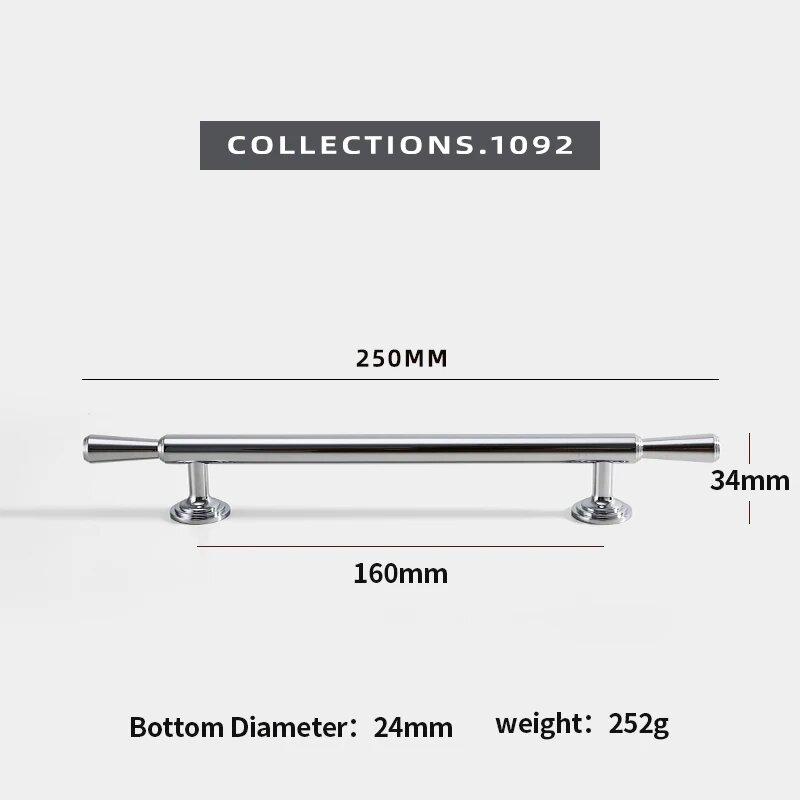 Латунные ручки для шкафов Hole spacing-160mm