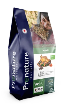 Pronature Holistic Nordic корм для домашних кошек с индейкой и бататом 2кг