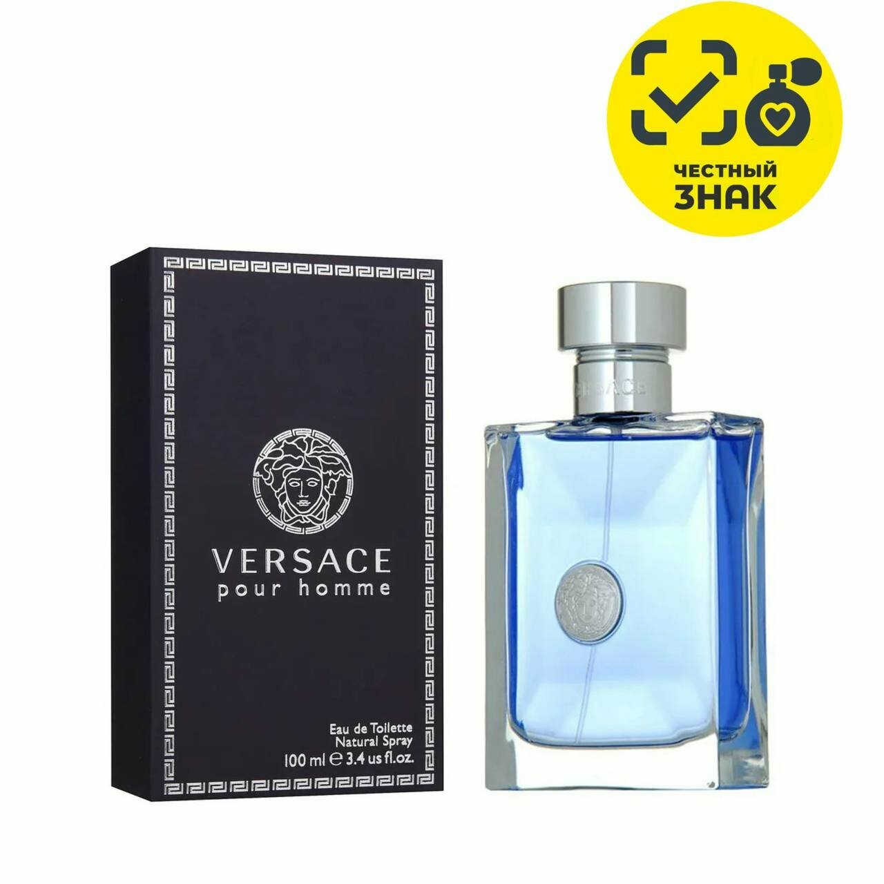 Туалетная вода Versace "Pour Homme", фужерная, для мужчин, 100мл