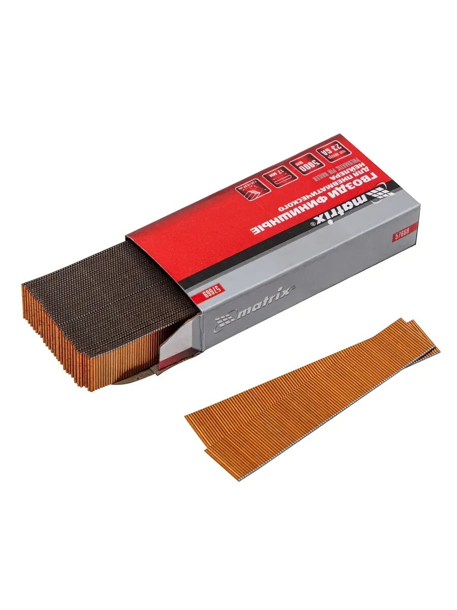 Гвозди финишные для пневмопистолета 23GA, 12 мм 57669