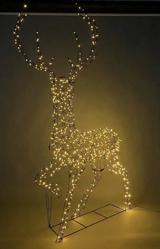 Фигура светодиодная Олень 200 см, 750 Led, 3 программы цвета