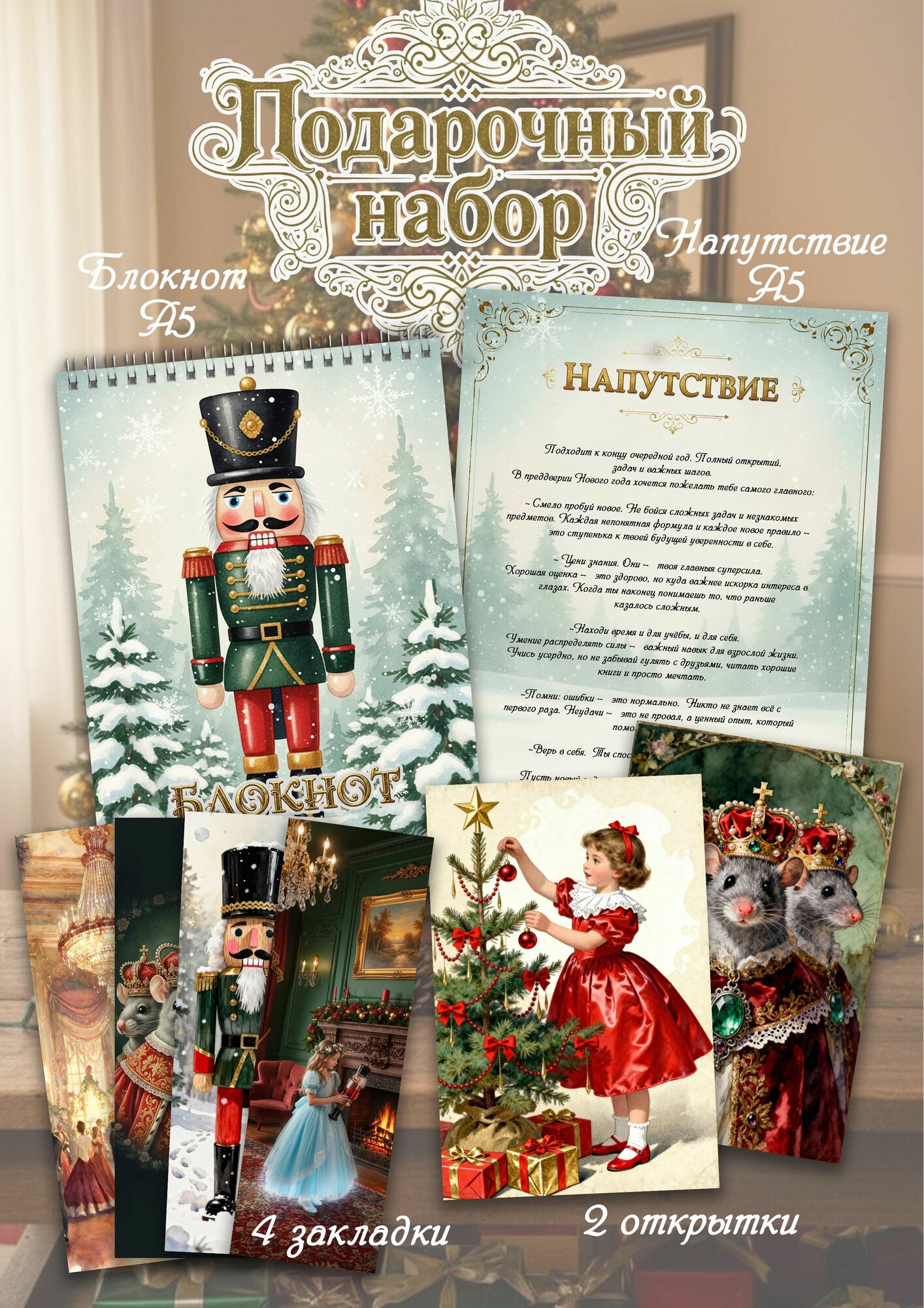 Новогодний подарочный канцелярский набор