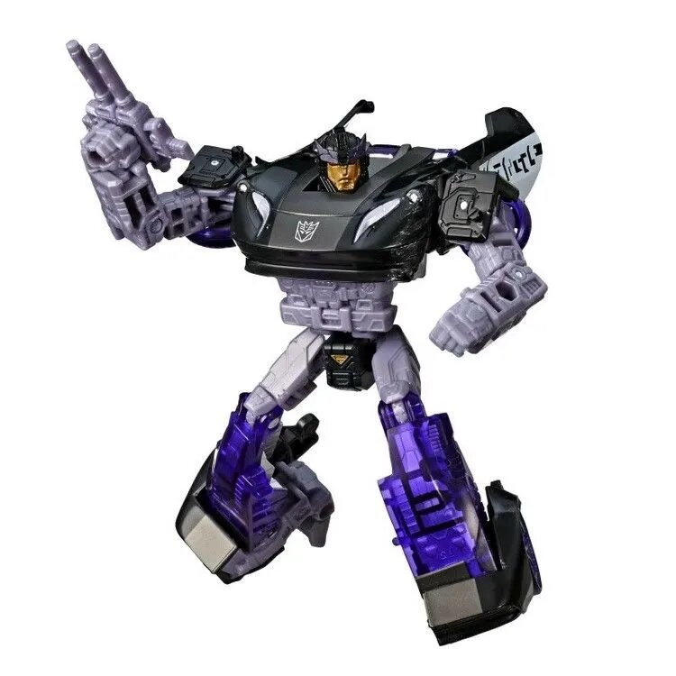 Трансформер Hasbro "War for Cybertron: Siege" Barricade, высота 13 см, пластик, черный/сиреневый/фиолетовый, для детей от 8 лет — фото 1