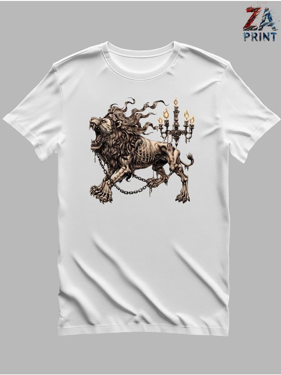 Футболка готический лев