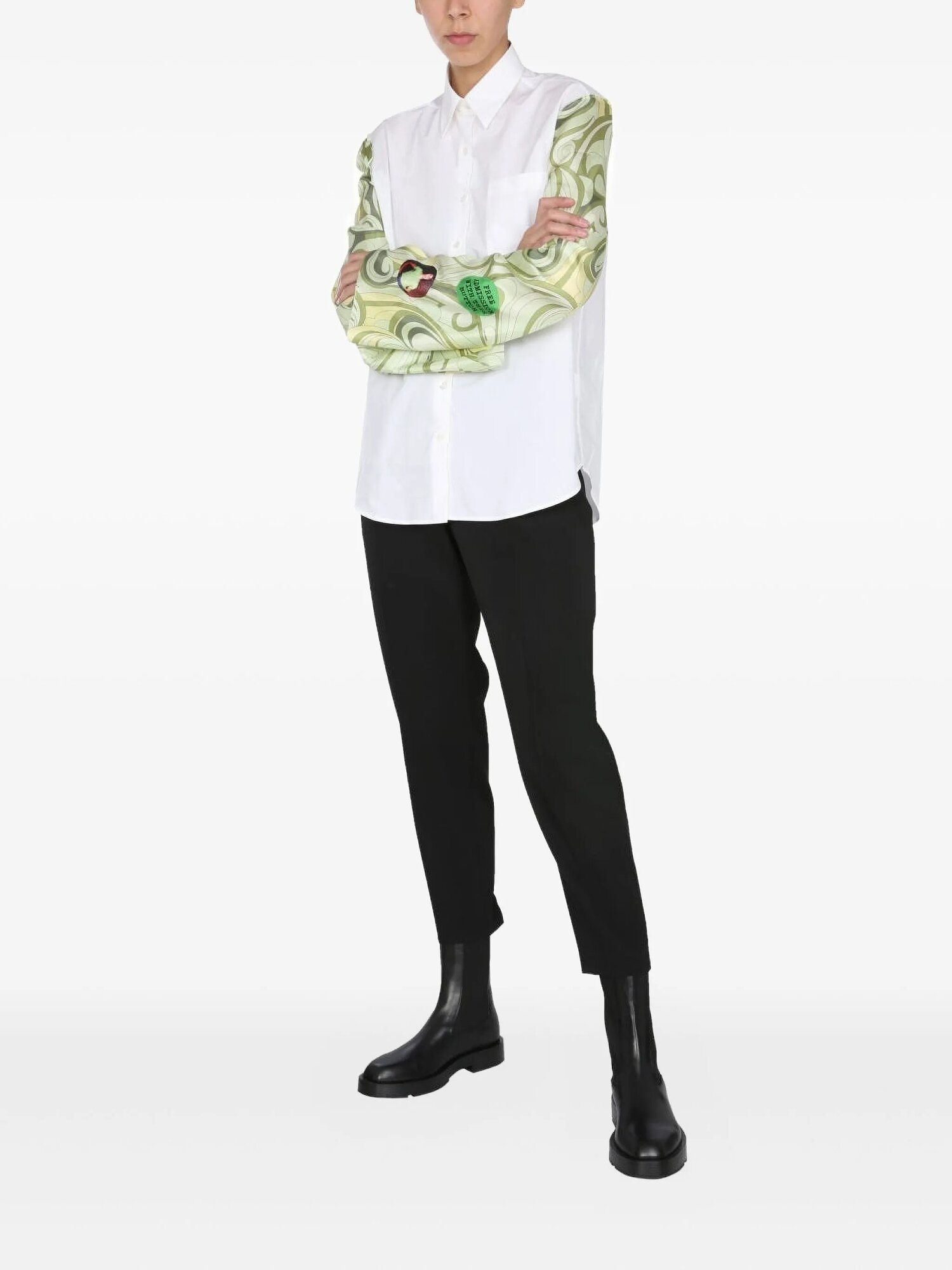 Рубашка Raf Simons Long-sleeve shirt, размер 34, белый — фото 1