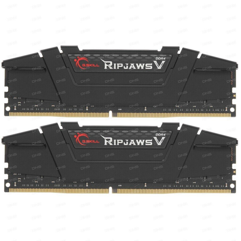 Оперативная память G.Skill RIPJAWS V (F4-3600C18D-32GVK) DIMM DDR4 32ГБ - DDR4, 16ГБх2 шт, 3600 МГц, 18-22-22-42