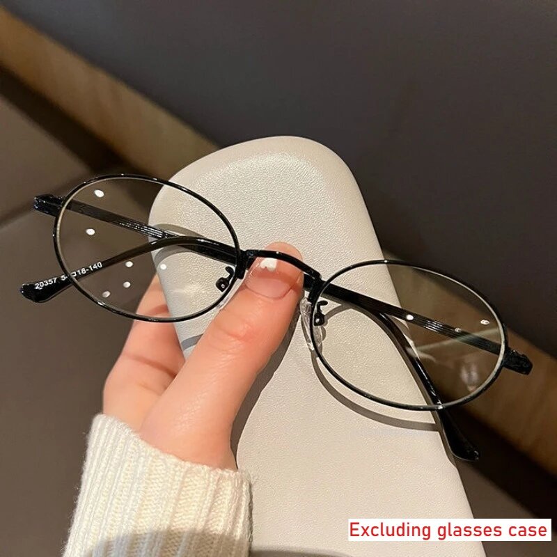 MOONBIFFY Ультралегкие овальные очки для близорукости Black, -4.0