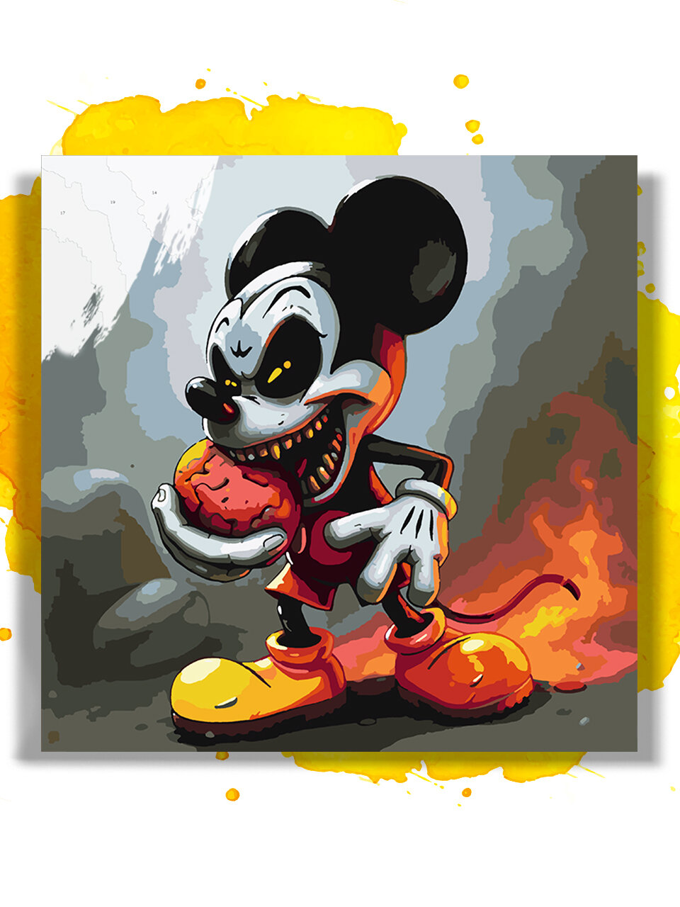 Картина по номерам на холсте Zombie Mouse, 40 х 40 см