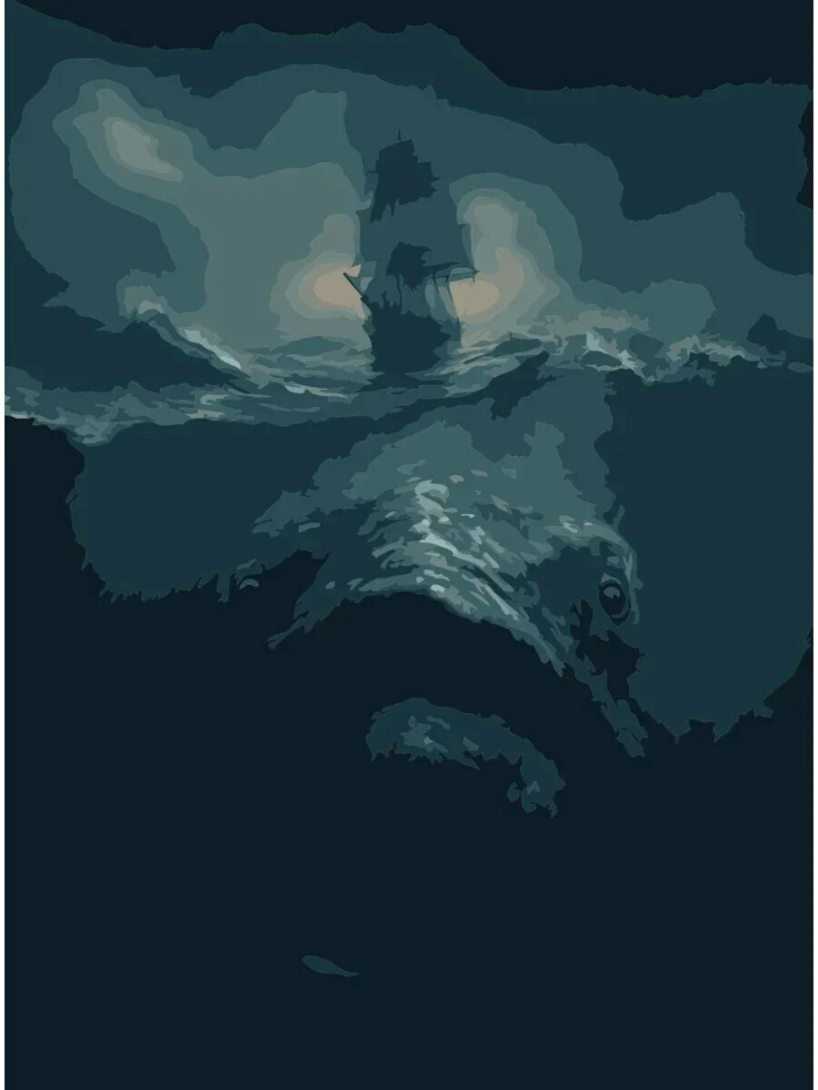 Картина по номерам 30x40 см чудовище