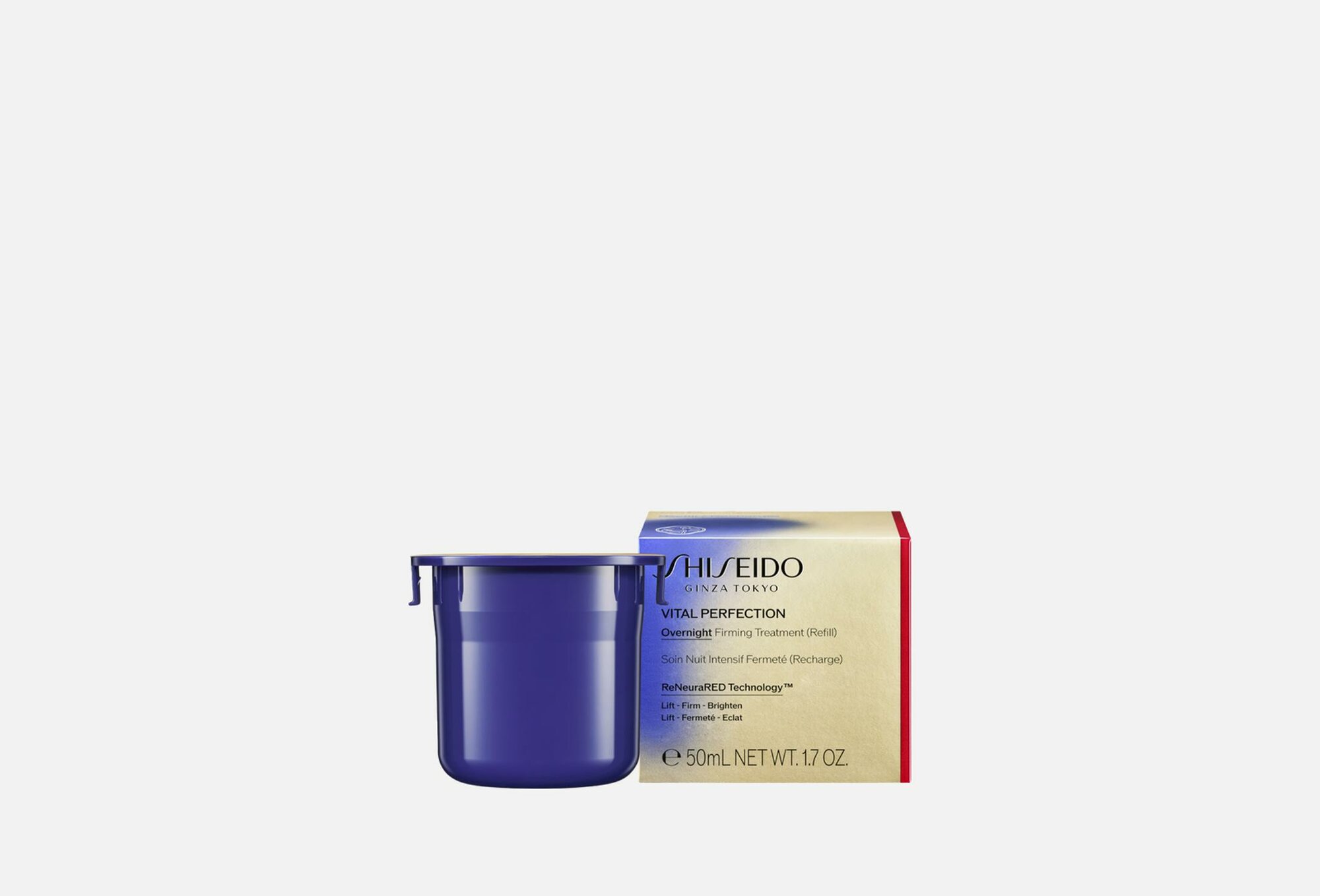 Рефил ночного лифтинг-крема для лица, повышающего упругость кожи SHISEIDO Vital perfection overnight firming treatment 50 мл