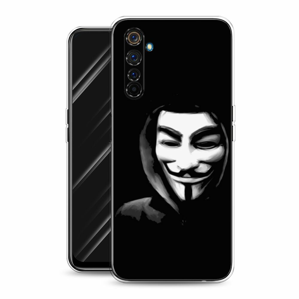 Силиконовый чехол на Realme 6 Pro / Реалми 6 Про с принтом "Анонимус" — фото 1