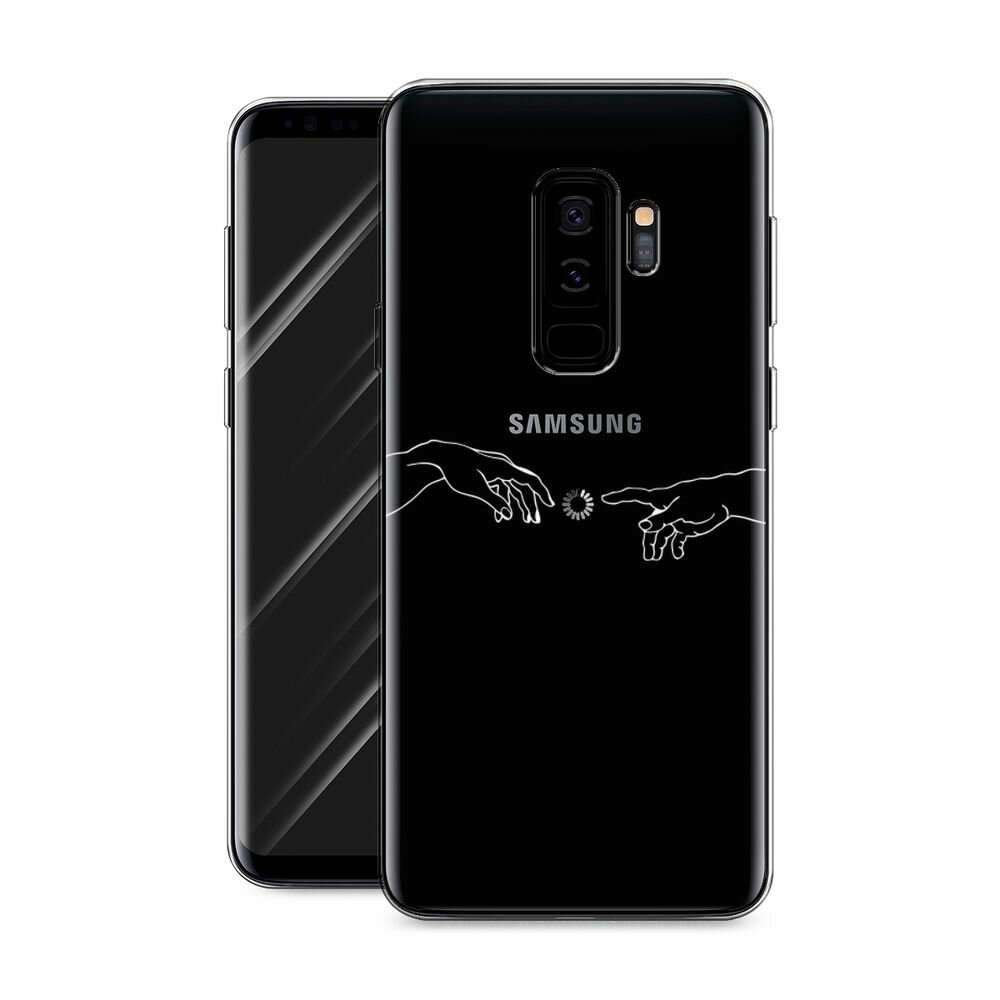 Чехол на Samsung Galaxy S9 + / Самсунг Галакси С9 Плюс с принтом "Загрузка творения", прозрачный — фото 1