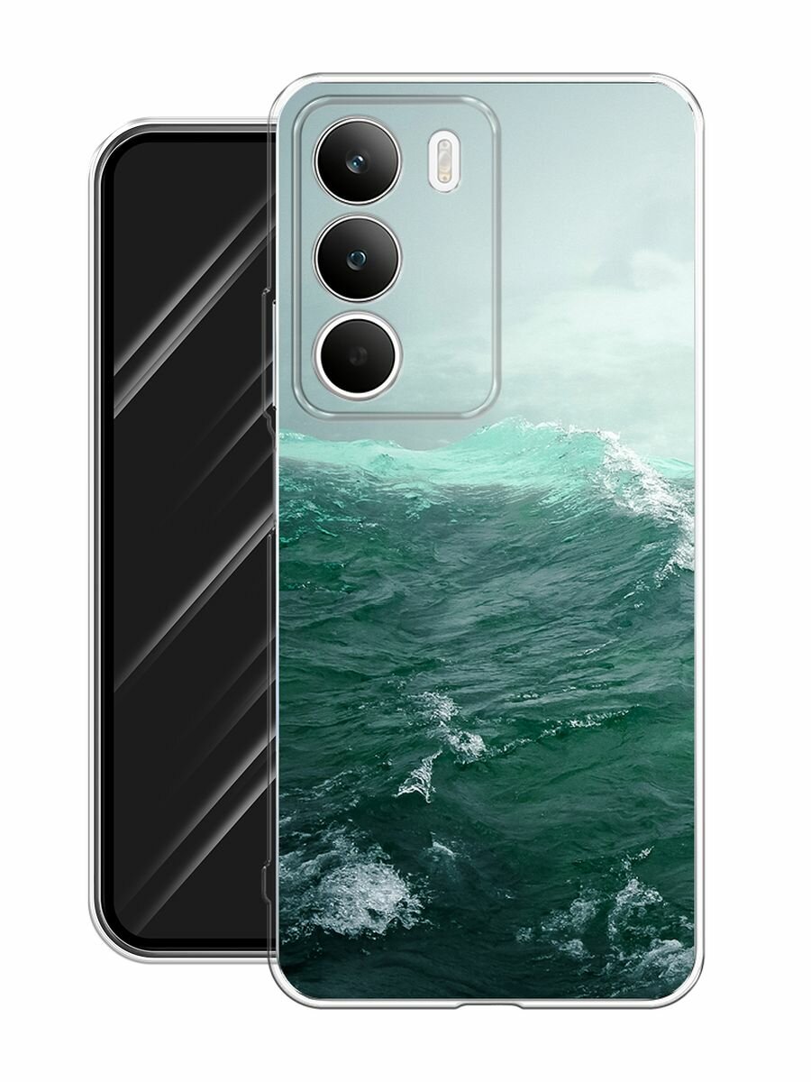 Силиконовый чехол на Realme C71/P3 Lite 4G / Реалми С71/P3 Лайт 4G с принтом "Волны 12" — фото 1