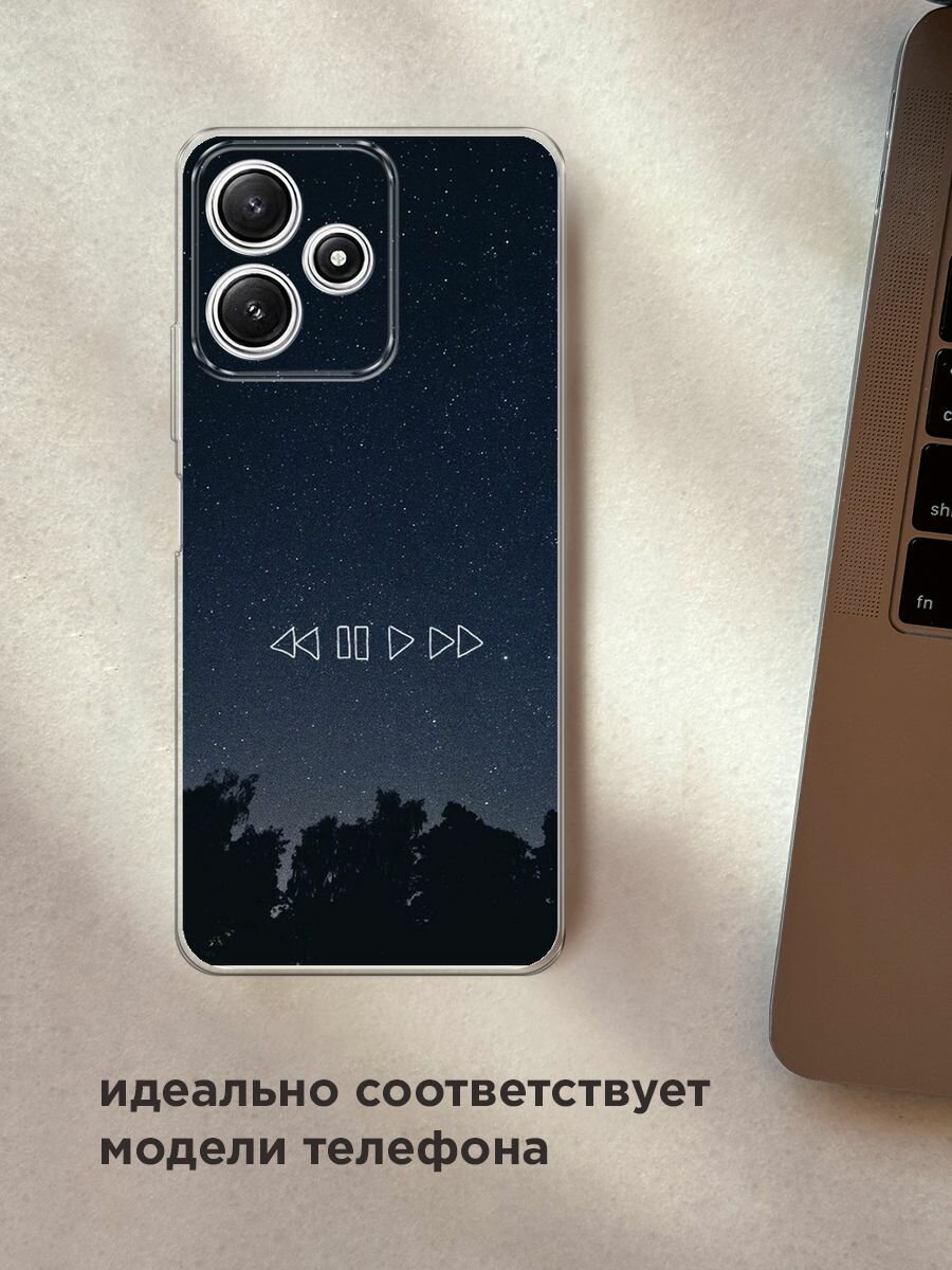 Чехол на Xiaomi Redmi 12 / Сяоми Редми 12 с принтом "Космическая музыка" — фото 1