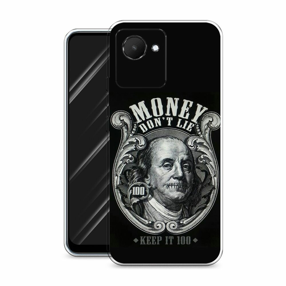 Силиконовый чехол на Realme C30 / Реалми C30 с принтом Money dont lie — фото 1