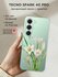Чехол на Tecno Spark 40 Pro / Текно Спарк 40 Про с принтом "White lily", прозрач...