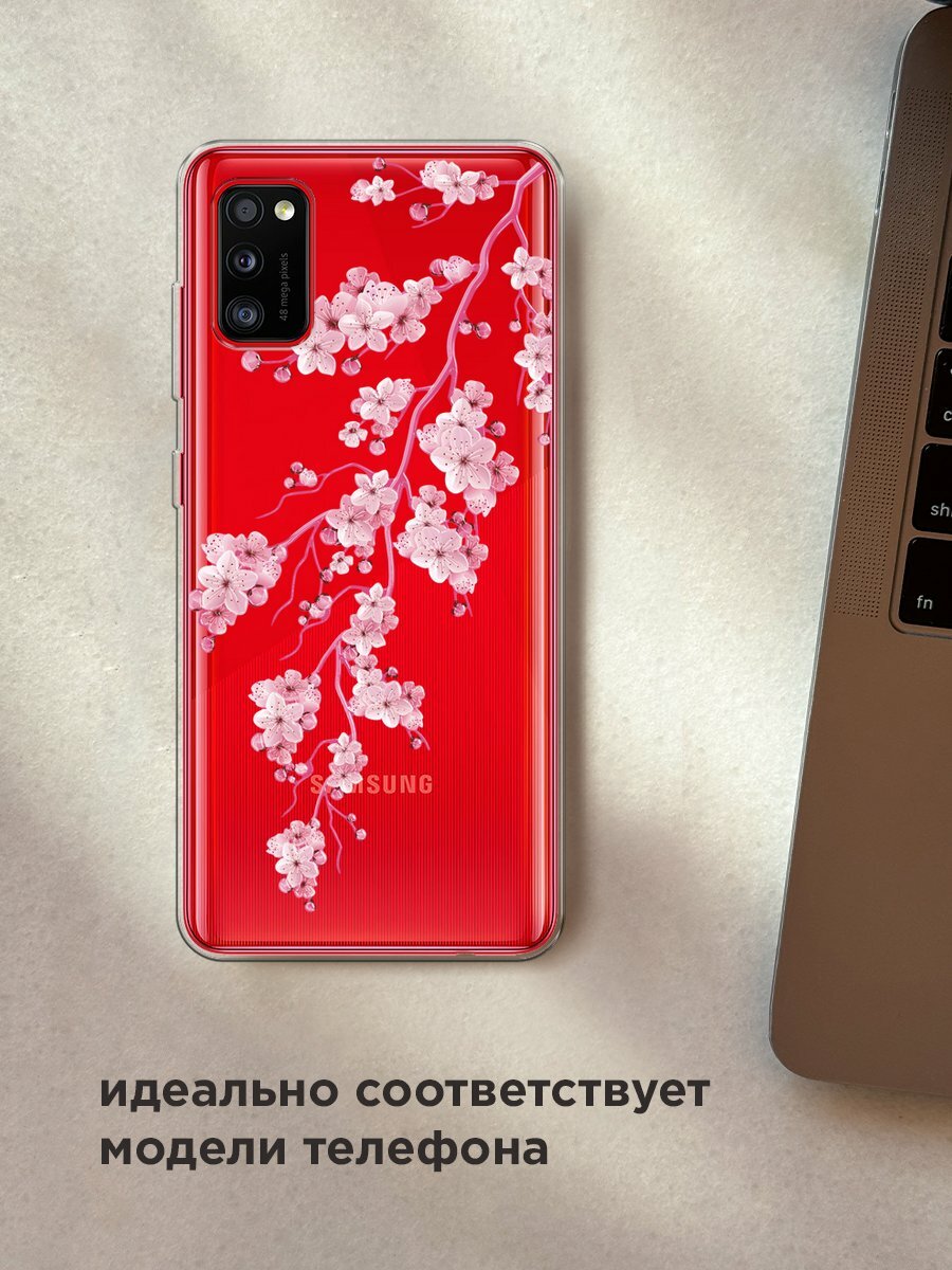 Чехол на Samsung Galaxy A41 / Самсунг Галакси А41 с принтом "Ветка сакуры 2" — фото 1
