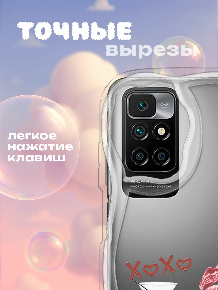 Чехол на Xiaomi Redmi 10 / Редми 10 с принтом xoxo lucky girl 2 — фото 1